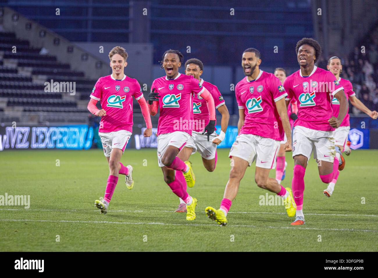 Celebrations of Toulouse FC during the French Cup, round of 32 football ...