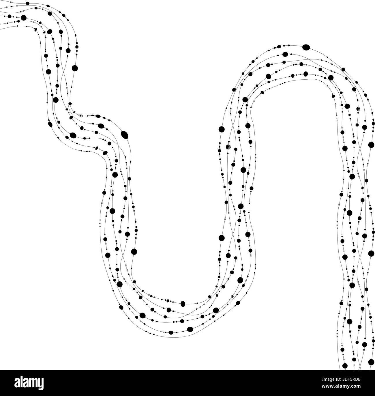 Long route progresses with curved motion and dots that articulate ...