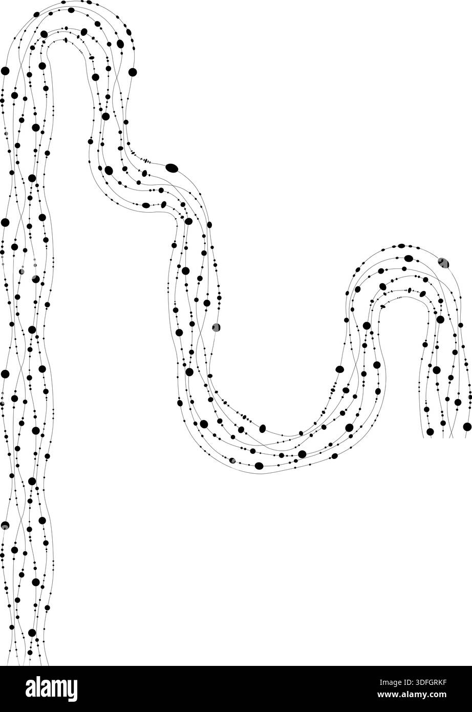 Extended zigzag path progresses with dot markers that measure distance ...