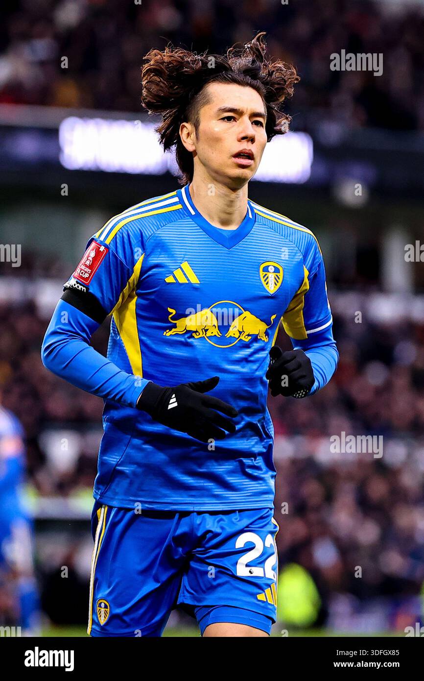 Ao Tanaka of Leeds United during the Derby County v Leeds United ...