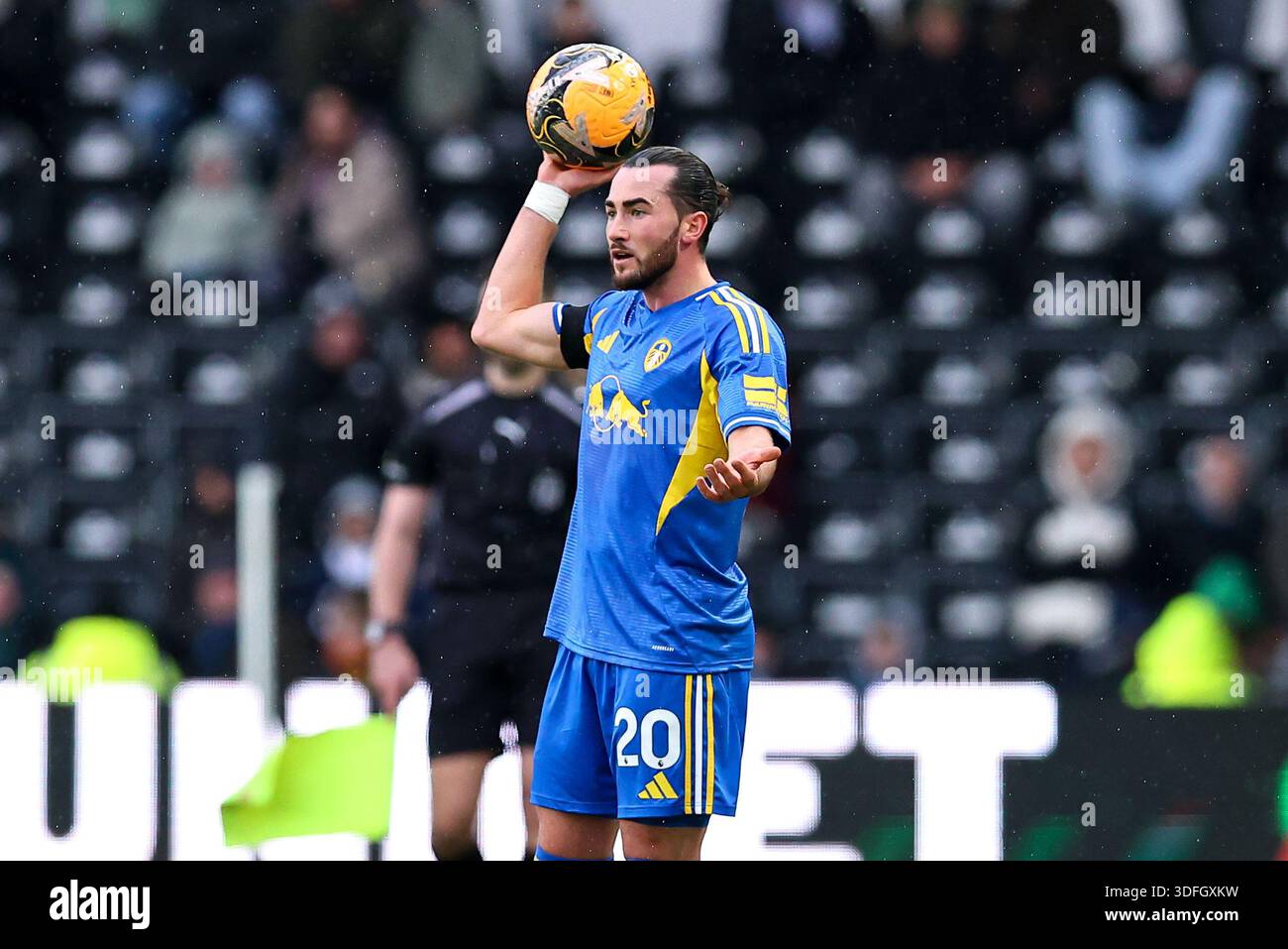 Jack Harrison of Leeds United during the Derby County v Leeds United ...