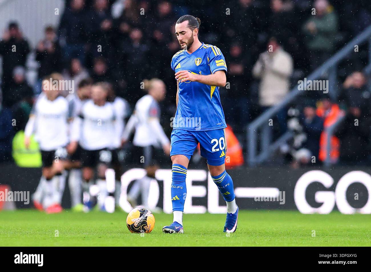 Jack Harrison of Leeds United during the Derby County v Leeds United ...