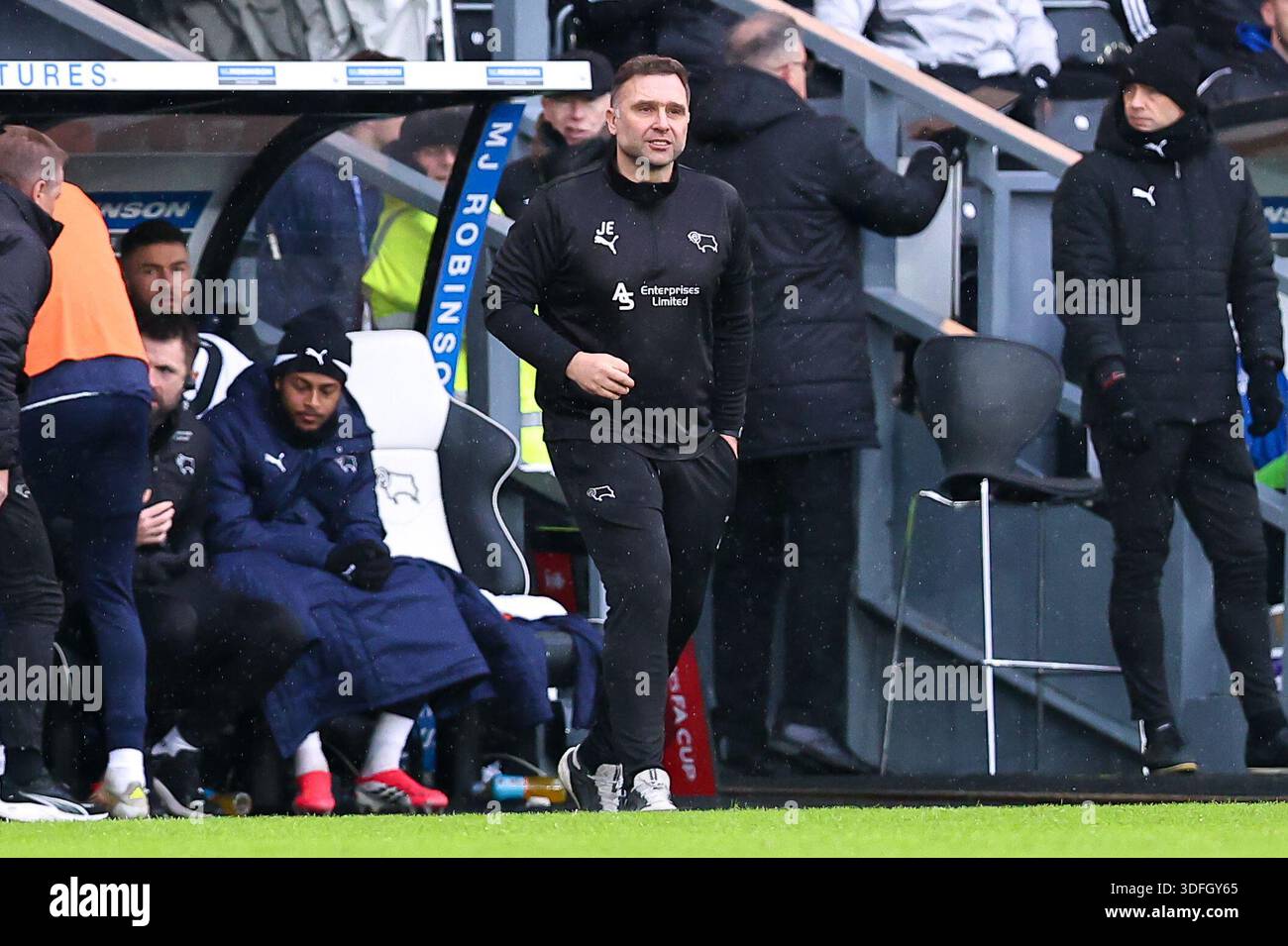 Derby County manager John Eustace during the Derby County v Leeds ...