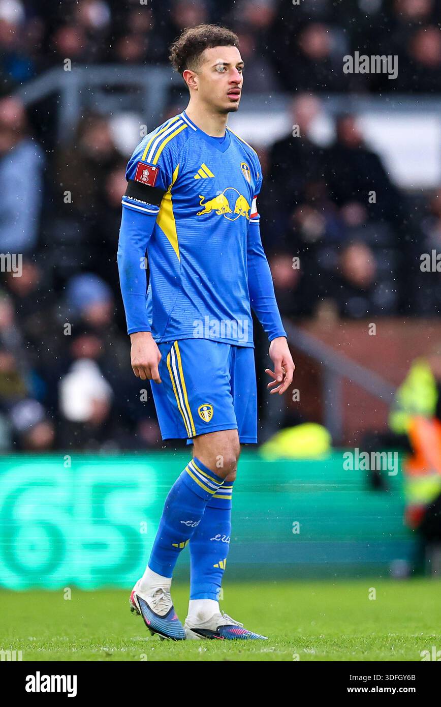 Ethan Ampadu of Leeds United during the Derby County v Leeds United ...