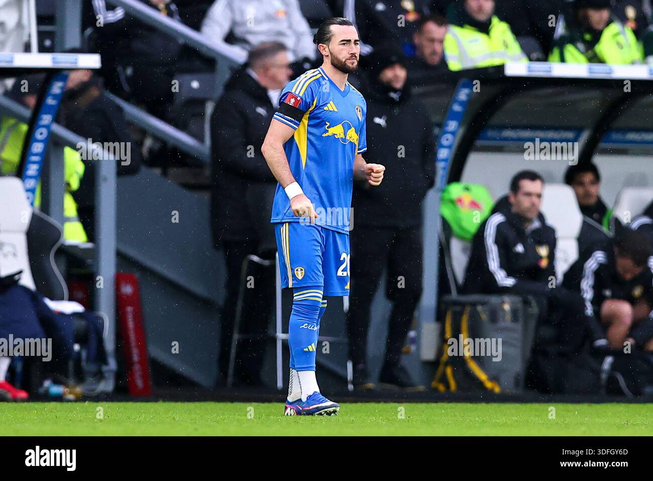 Jack Harrison of Leeds United during the Derby County v Leeds United ...