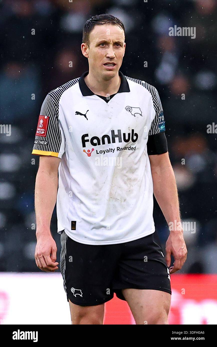Danny Batth of Derby County during the Derby County v Leeds United ...