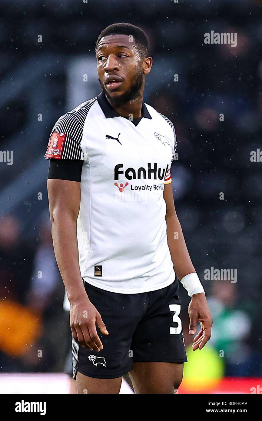 Ebou Adams of Derby County during the Derby County v Leeds United ...