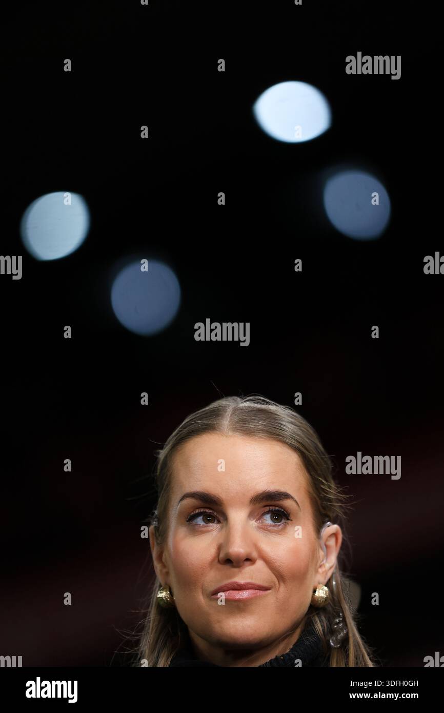 Liverpool, England, 12th January 2026. Becky Davis, LFCTV Presenter ...