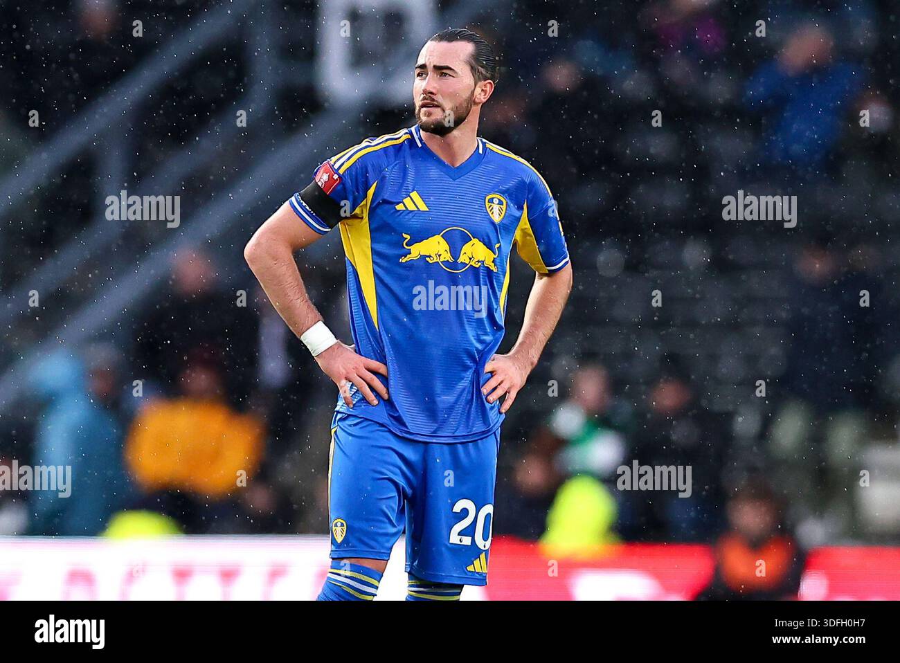 Jack Harrison of Leeds United during the Derby County v Leeds United ...