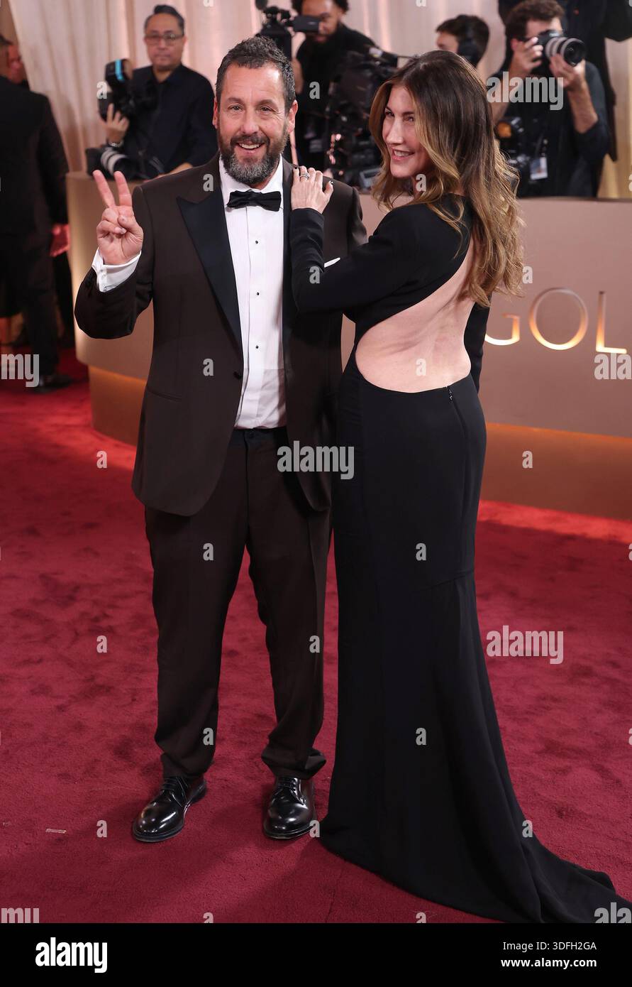 BEVERLY HILLS, CALIFORNIA - JANUARY 11Jackie Sandler and Adam Sandler ...
