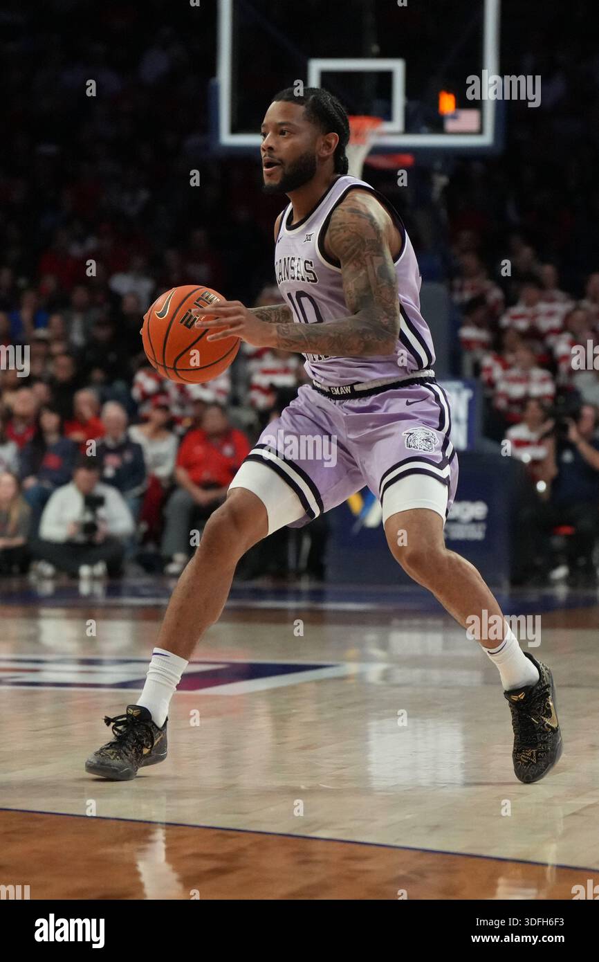 Kansas State guard David Castillo (10) during the first half of an NCAA ...