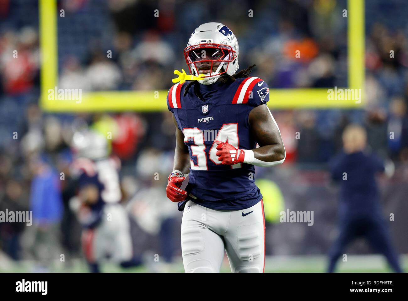 January 11, 2026; Foxborough, MA, USA; New England Patriots running ...