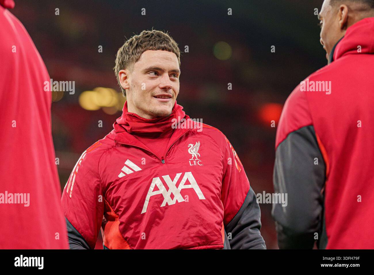Florian Wirtz of Liverpool warms up during the Emirates FA Cup Third ...