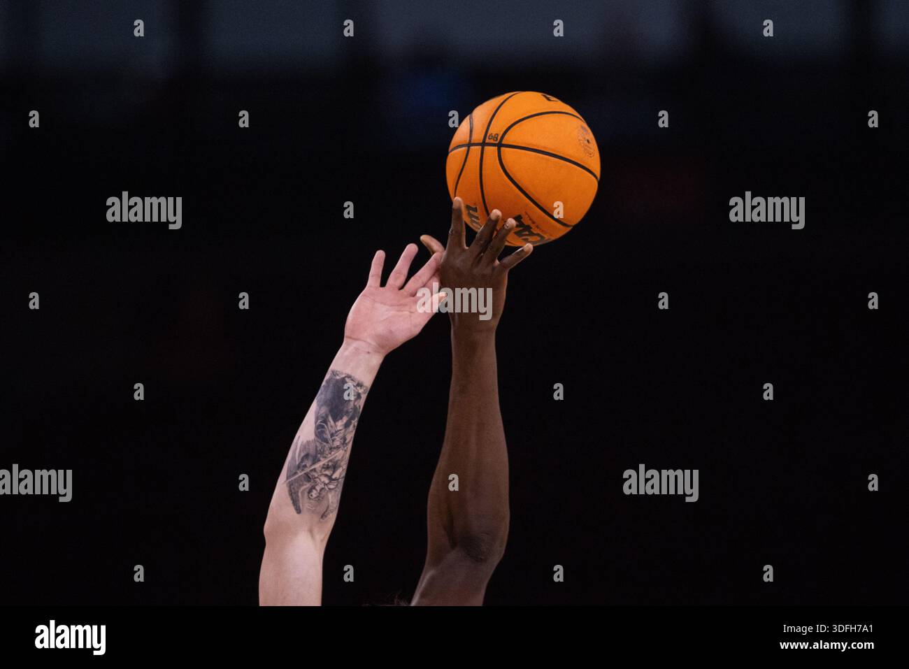 South Carolina and Georgia tipoff for an NCAA college basketball game ...