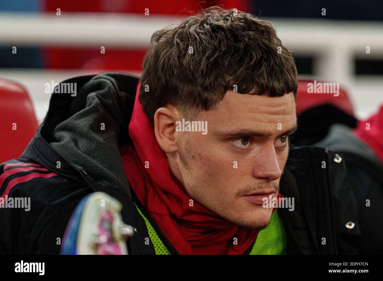 Liverpool's Florian Wirtz on the bench during the Emirates FA Cup Third ...