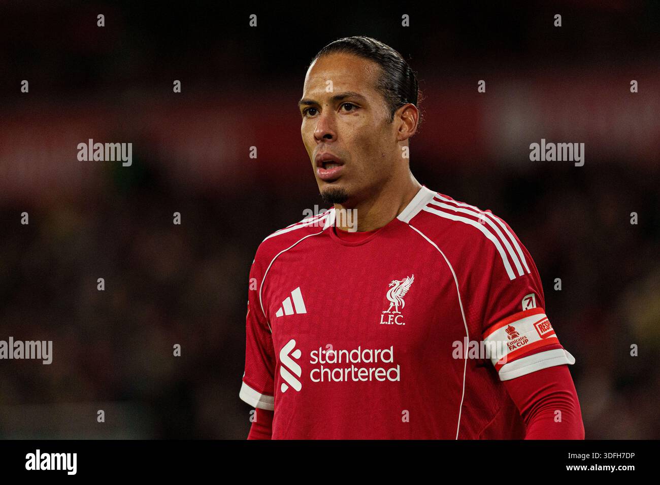 Virgil van Dijk of Liverpool is seen during the Emirates FA Cup Third ...