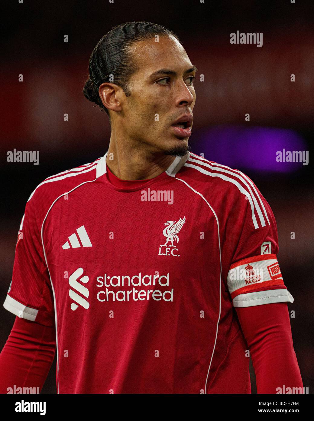 Virgil van Dijk of Liverpool is seen during the Emirates FA Cup Third ...