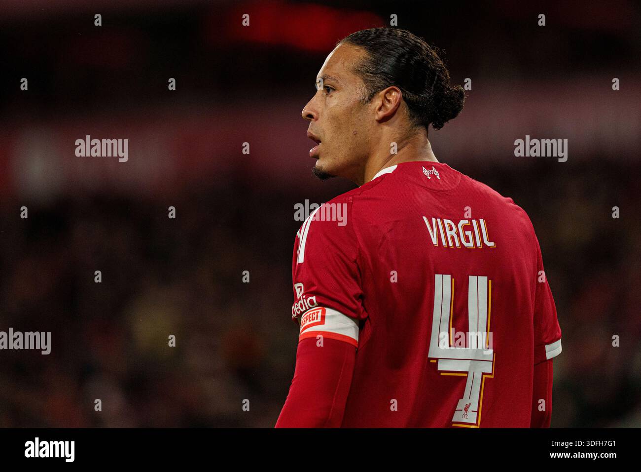Virgil van Dijk of Liverpool is seen during the Emirates FA Cup Third ...