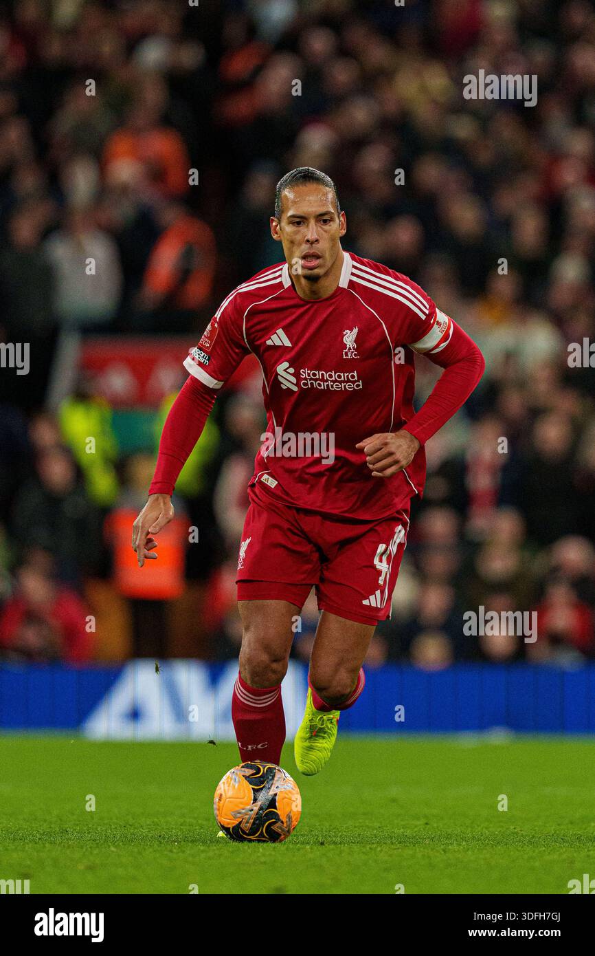 Virgil van Dijk of Liverpool is seen in action during the Emirates FA ...