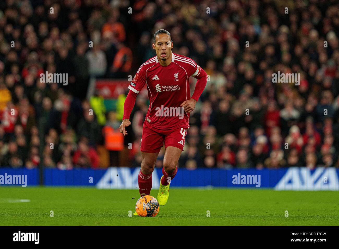 Virgil van Dijk of Liverpool is seen in action during the Emirates FA ...