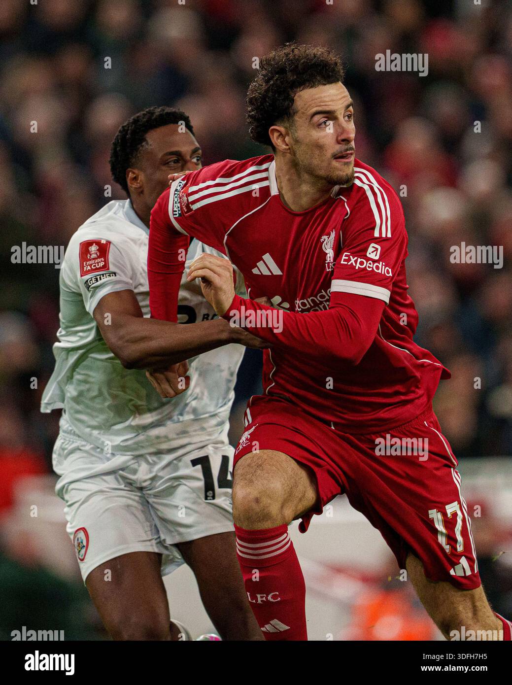 Liverpool's Curtis Jones is seen in action during the Emirates FA Cup ...