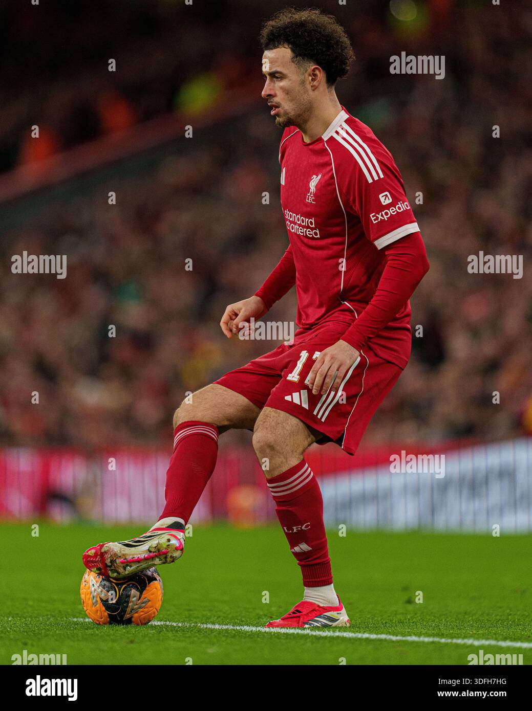 Liverpool's Curtis Jones is seen in action during the Emirates FA Cup ...