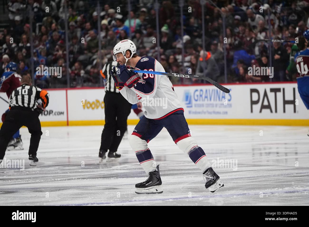 Columbus Blue Jackets center Boone Jenner (38) in the first period of ...