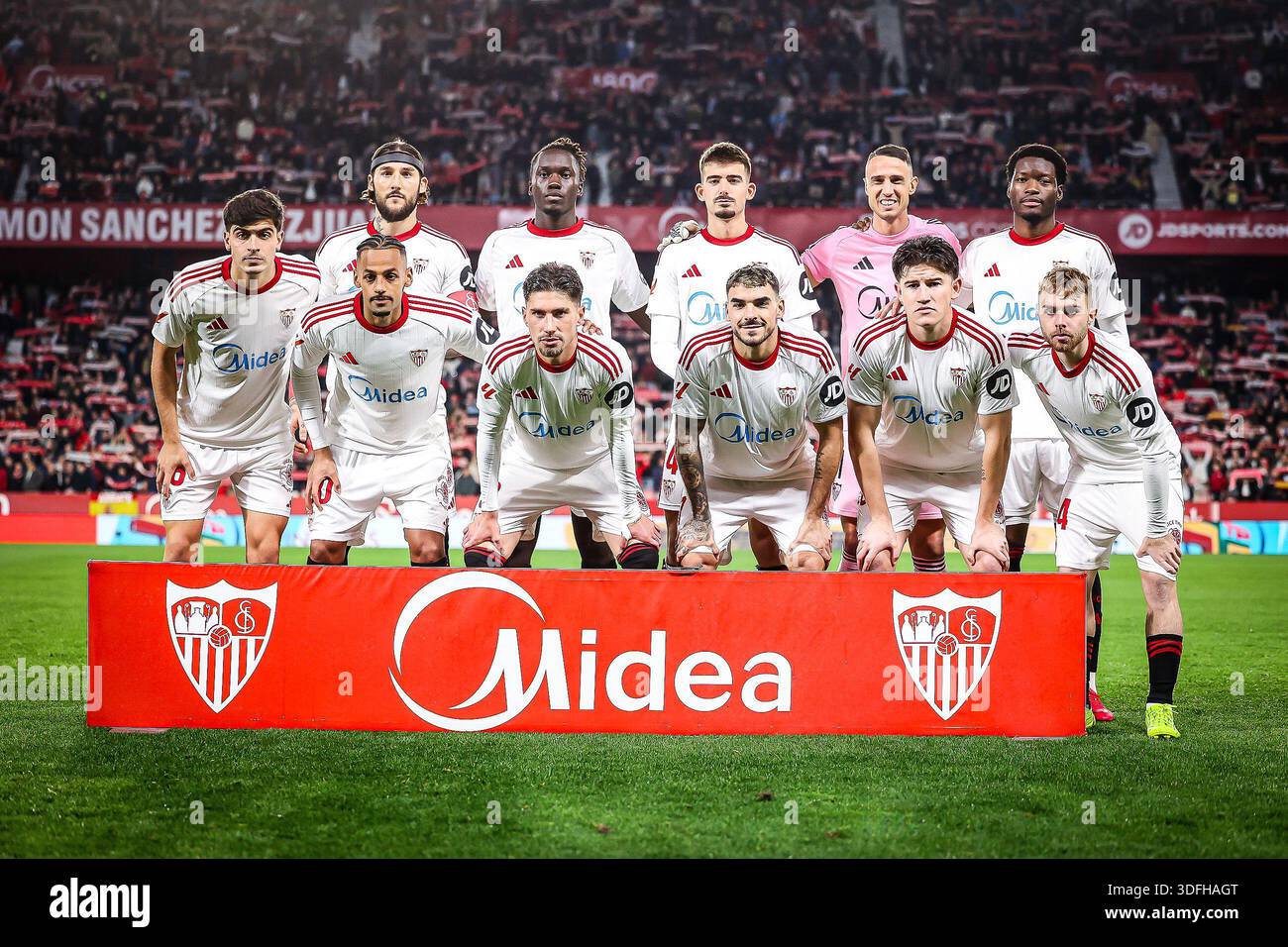 Team of Sevilla FC during the Spanish championship LaLiga football ...