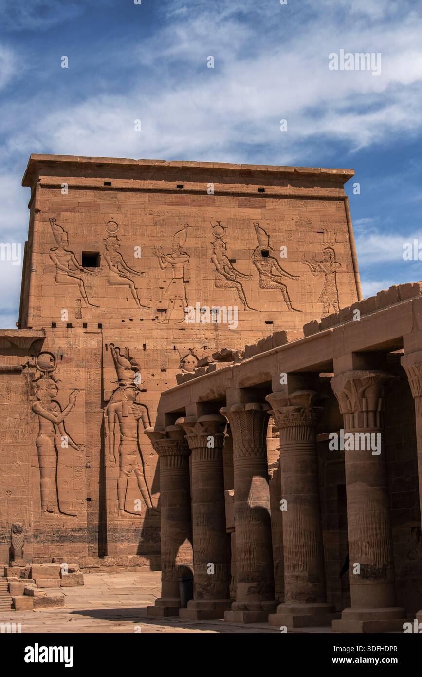 Aswan, Egypt - February 16, 2021: image of Philae Temple, an ancient ...