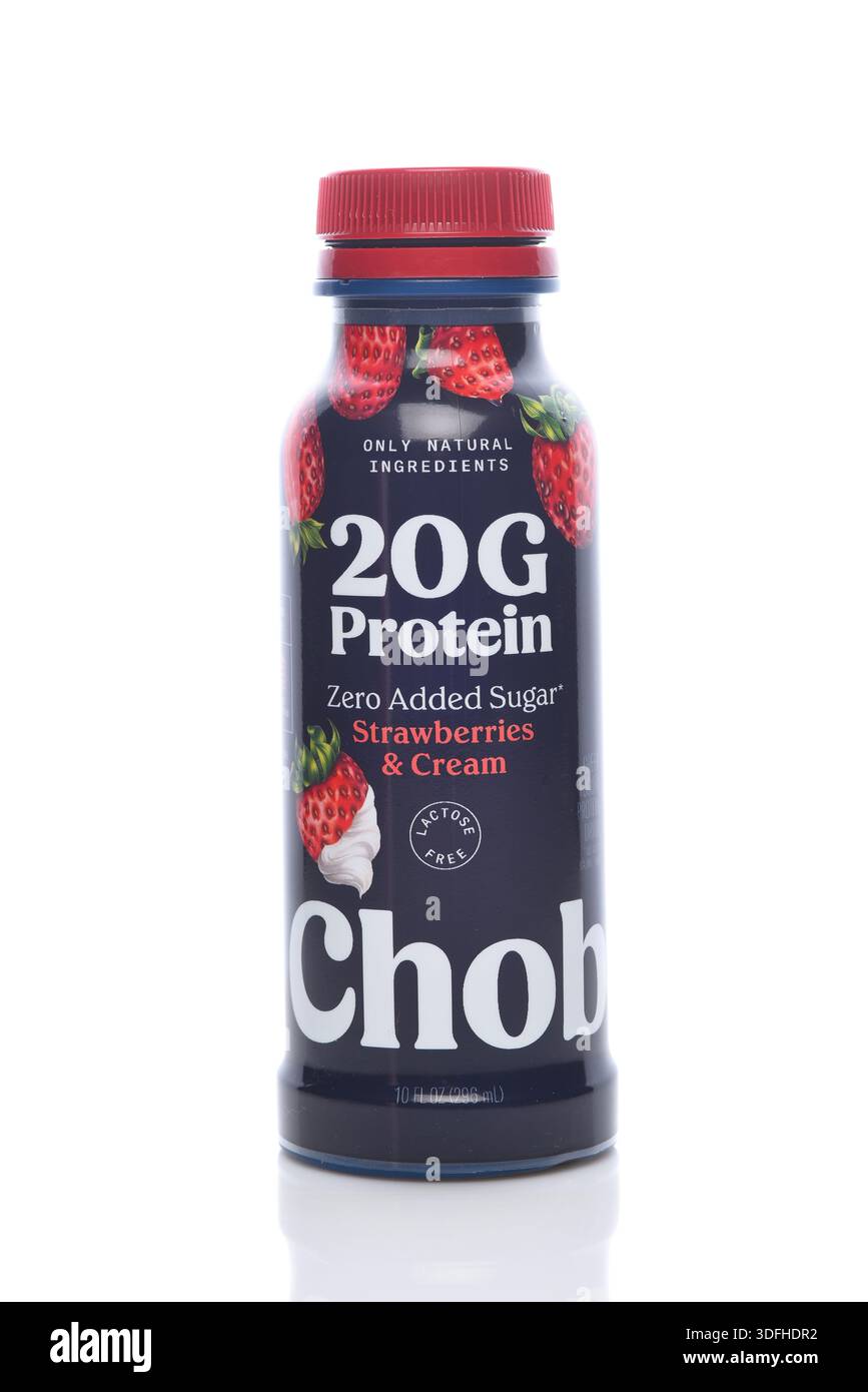 IRVINE, CALIFORNIA - 12 JAN 2026: A bottle of Chobani 20G Protein Drink ...