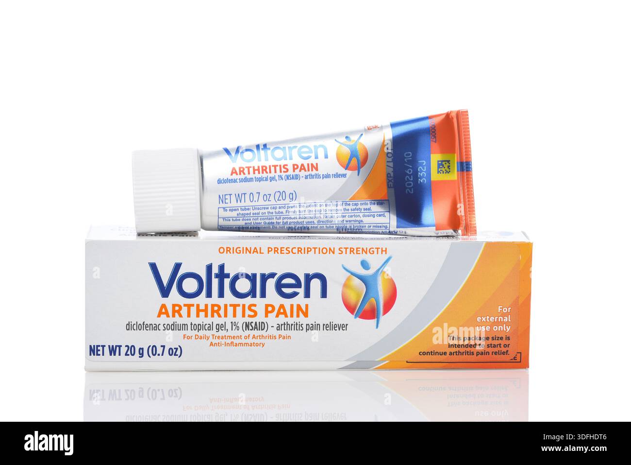 IRVINE, CALIFORNIA - 12 JAN 2026: A tube of Voltaren topical gel for ...