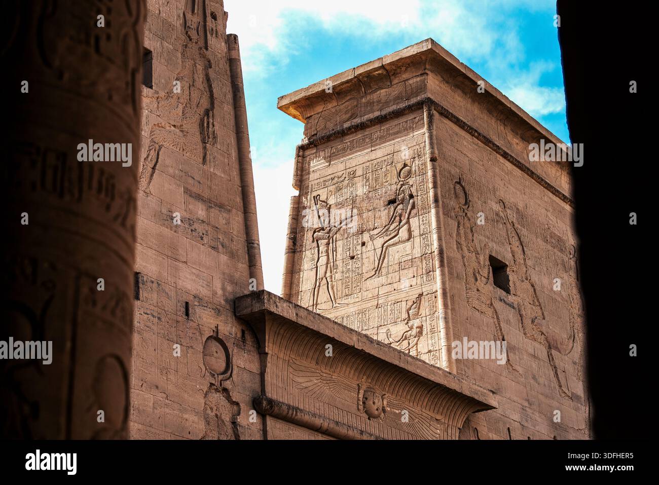 Aswan, Egypt - February 16, 2021: image of Philae Temple, an ancient ...