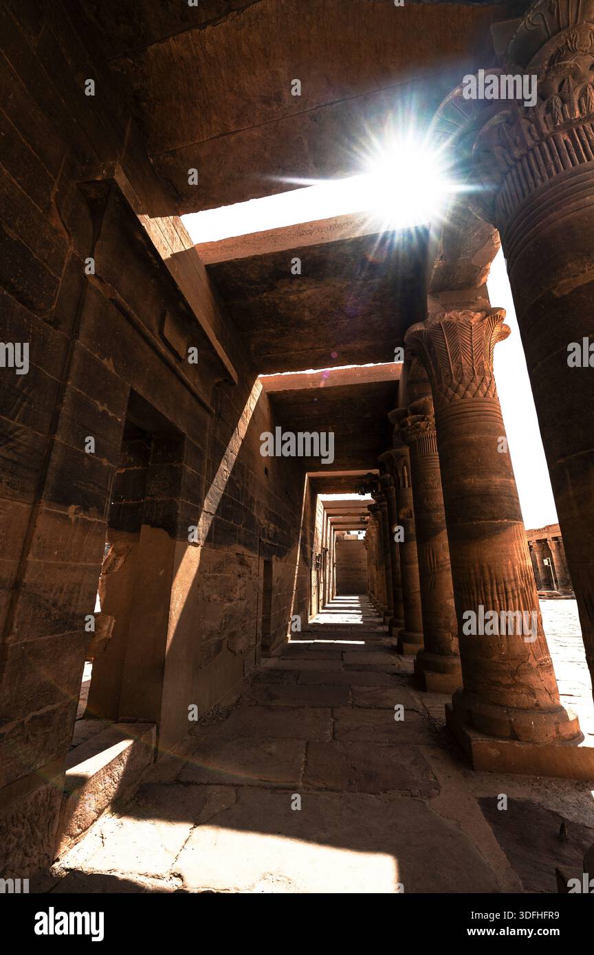 Aswan, Egypt - February 16, 2021: image of Philae Temple, an ancient ...