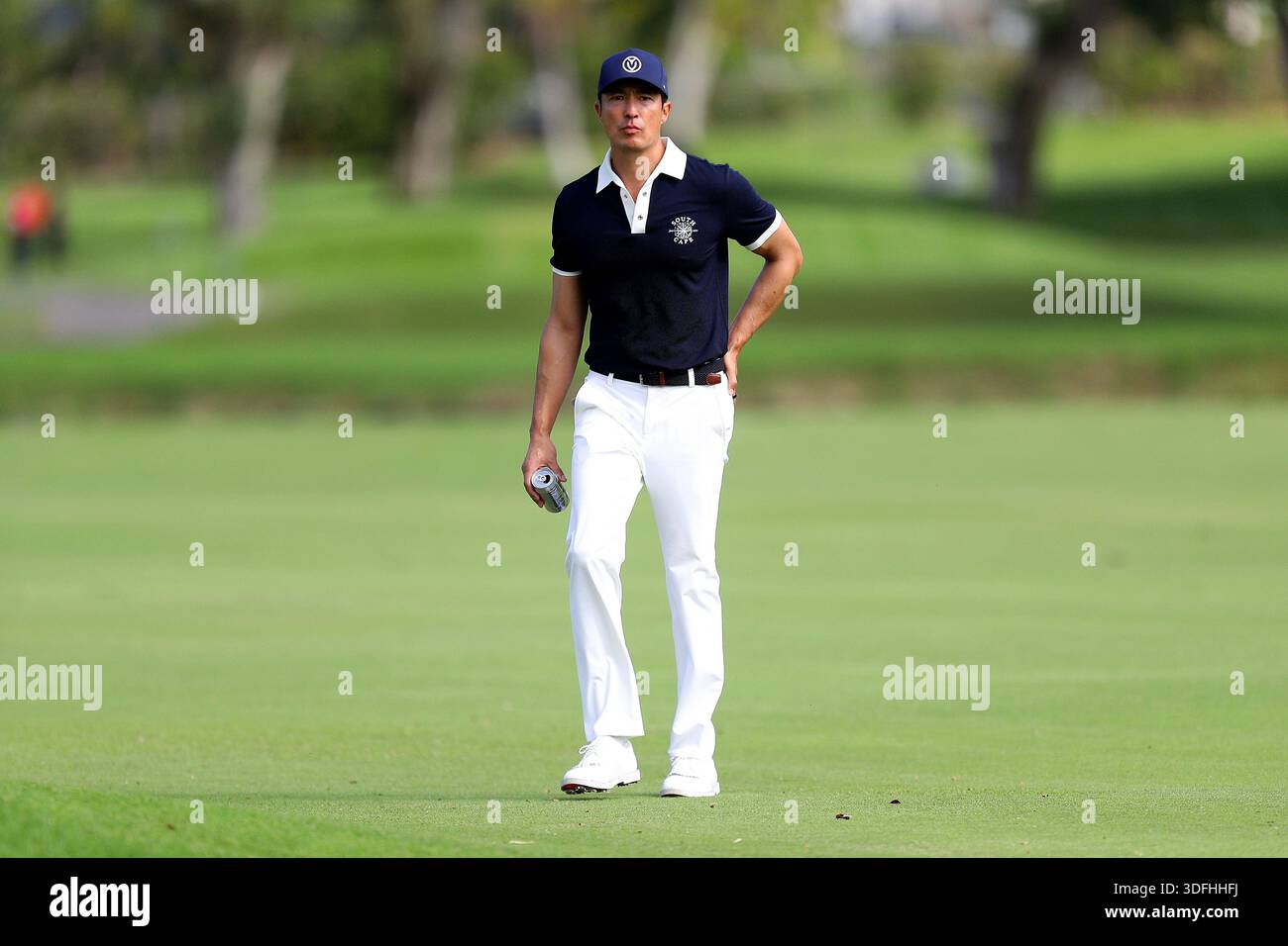 January 12, 2026 - Daniel Henney walks down the 8th fairway during a ...