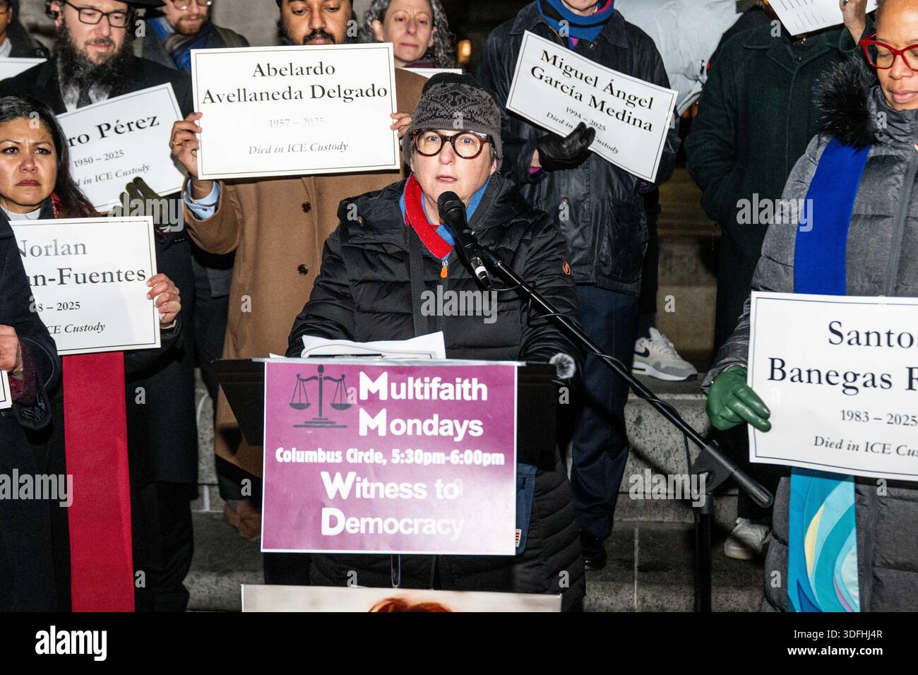 Rabbi Sharon Kleinbaum speaking at an Interfaith Memorial Service for ...