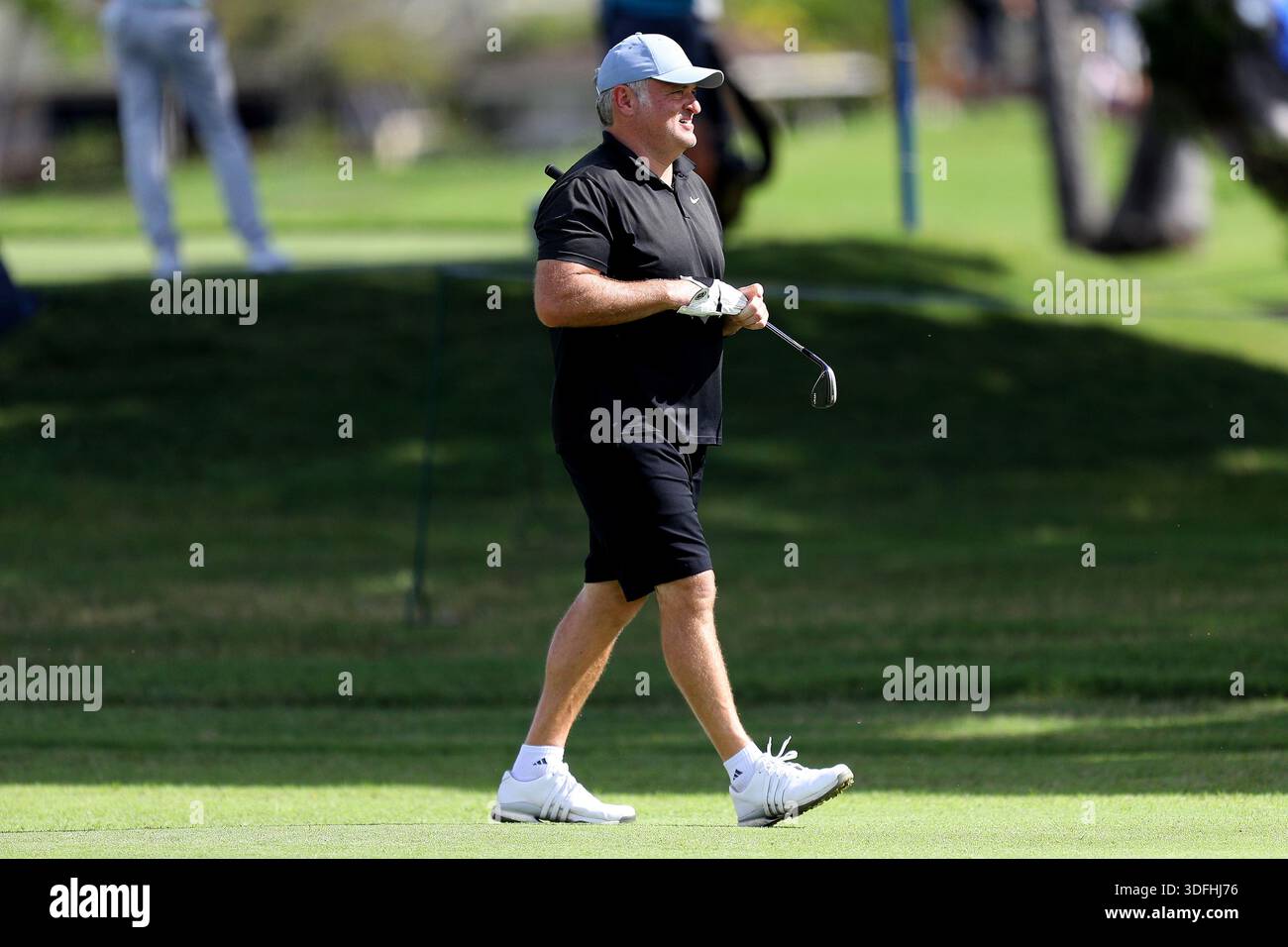 January 12, 2026 - Genndy Tartakovsky walks down the 8th fairway during ...