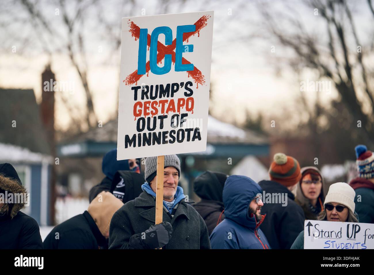Ice Out protest January 11, 2026 in Minneapolis, MN. United States ...