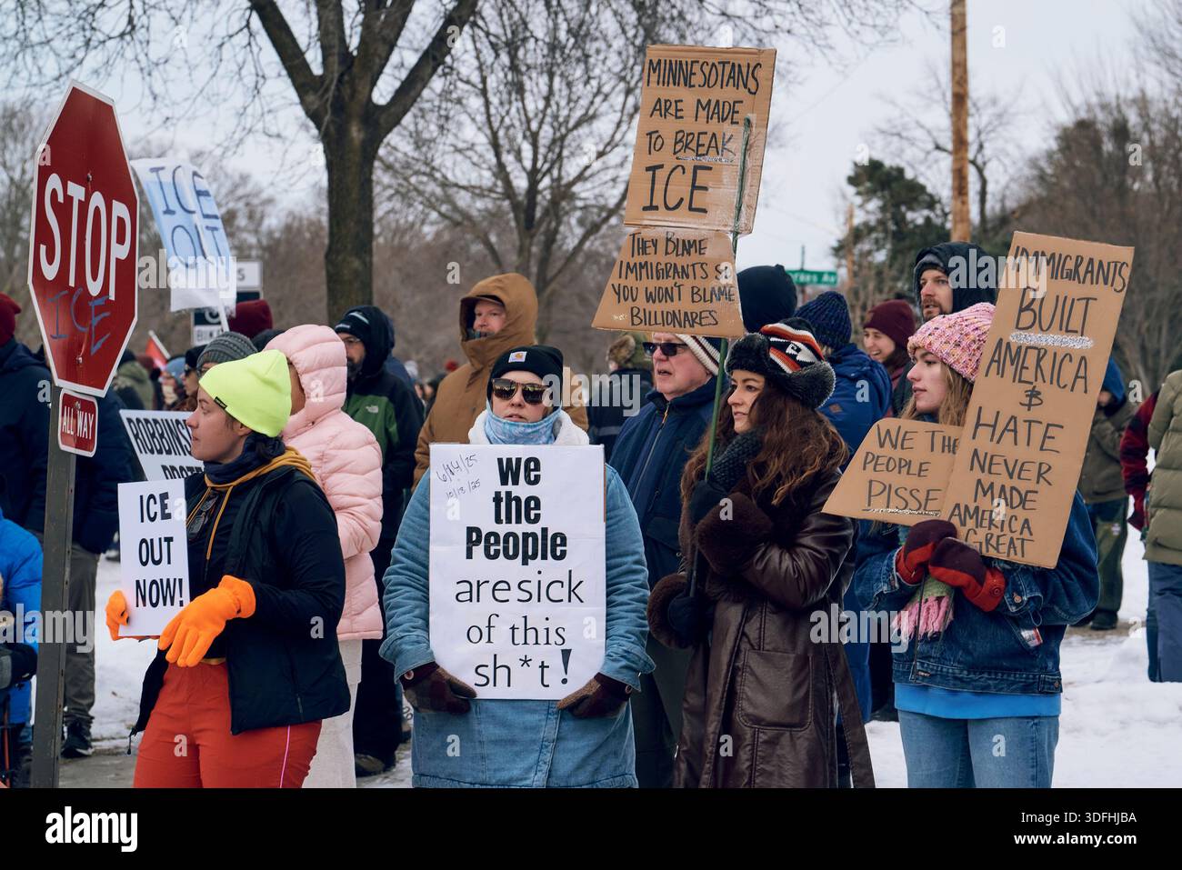 Ice Out protest January 11, 2026 in Minneapolis, MN. United States ...