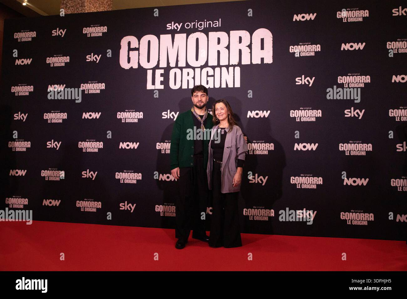 Ciro Burzo and Tiziana Tirrito attend the Gomorra le origini photocall ...