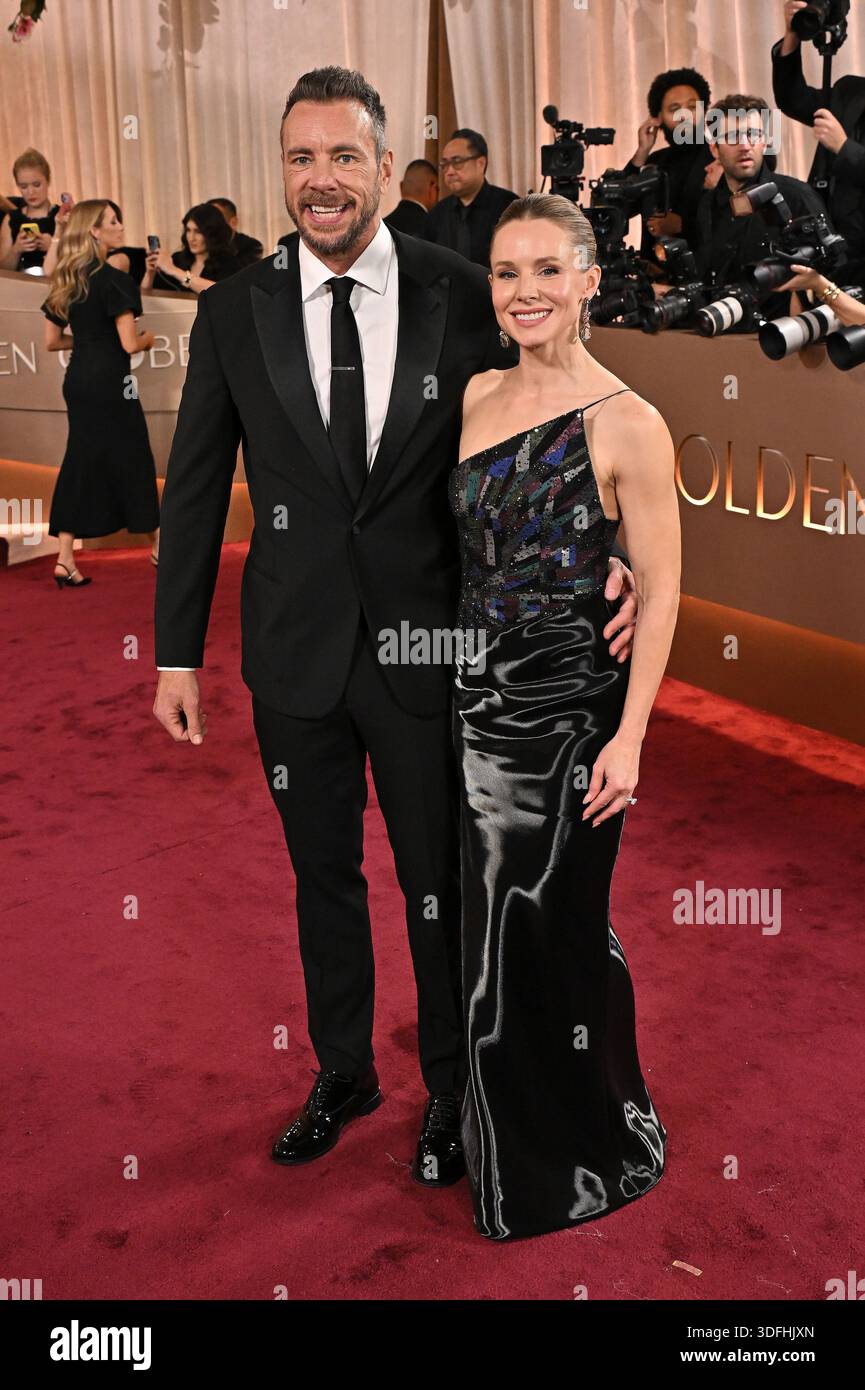 Dax Shepard and Kristen Bell arriving at the 83rd Annual Golden Globes ...