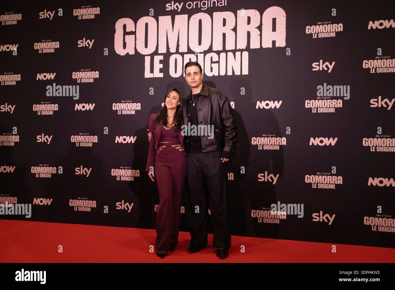 Noemi Sales and Luigi Cardone attend the Gomorra le origini photocall ...