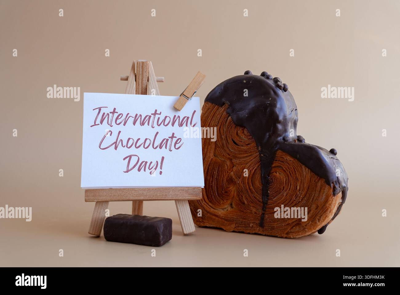 Calendar date 13 September international chocolate day greeting card ...