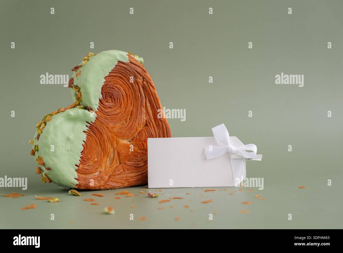 Delightful and vibrant heartshaped pastry croissant treat, beautifully ...