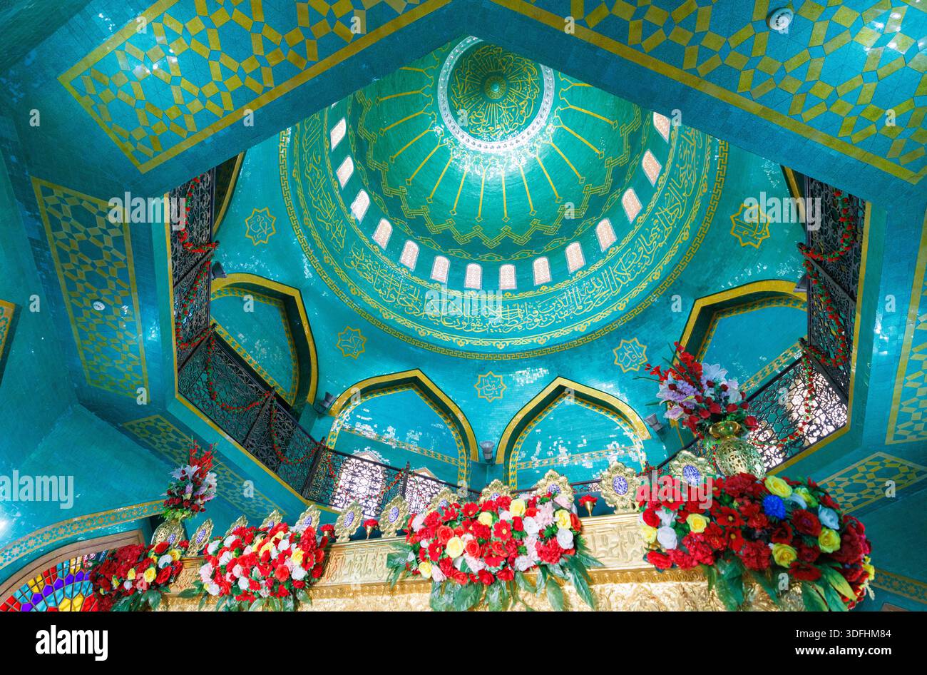 Bibiheybət, May 17, 2025. Interior view of prayer time at the sacred ...