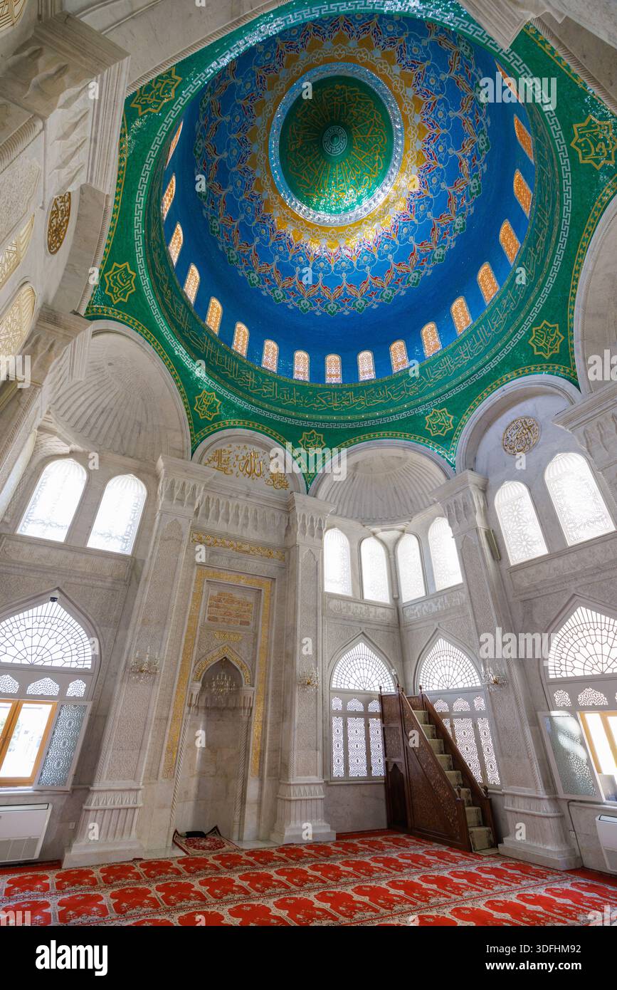 Bibiheybət, May 17, 2025. Interior view of the dome mosaics of the The ...