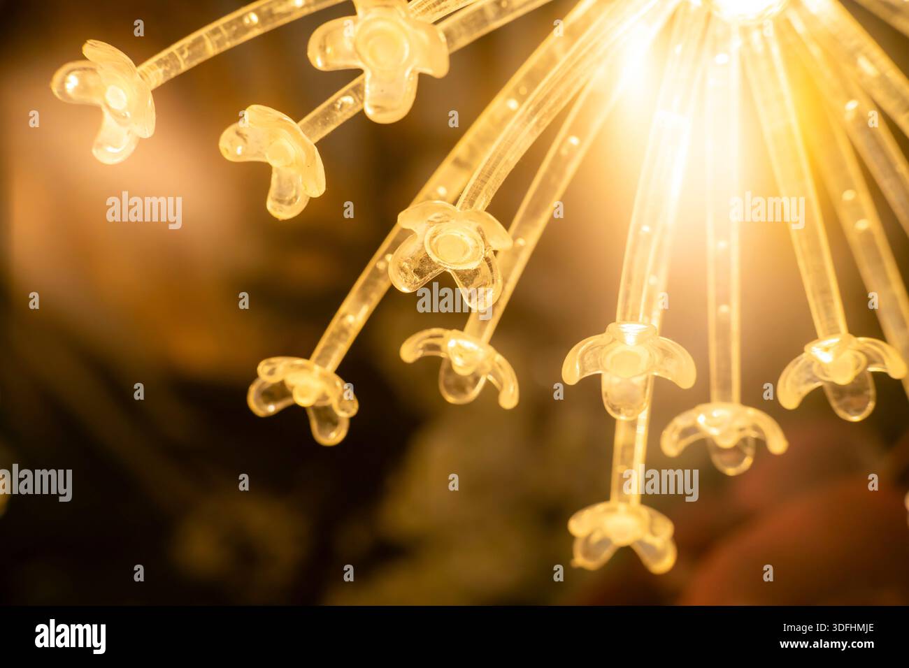 Warm Decorative LED Fairy Lights Abstract Close Up Stock Photo - Alamy