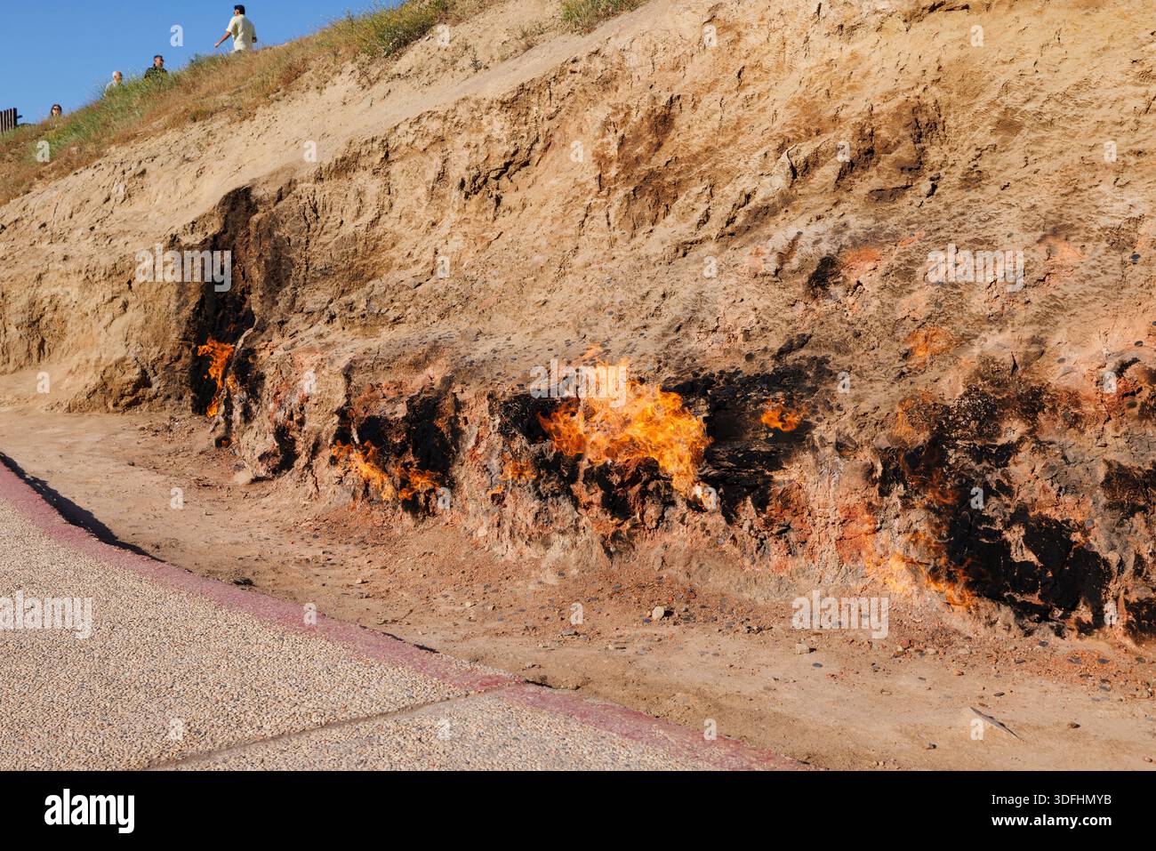 Baku, May 17, 2025, Tourists visit the Yanardag (Burning Mountain ...