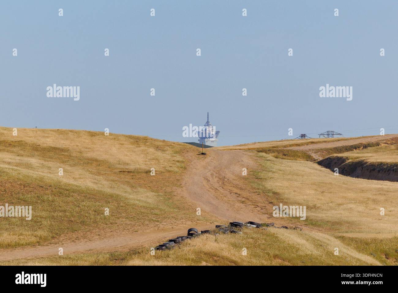 View of Cinar Plaza buildings from Yanardag (Burning Mountain) natural ...