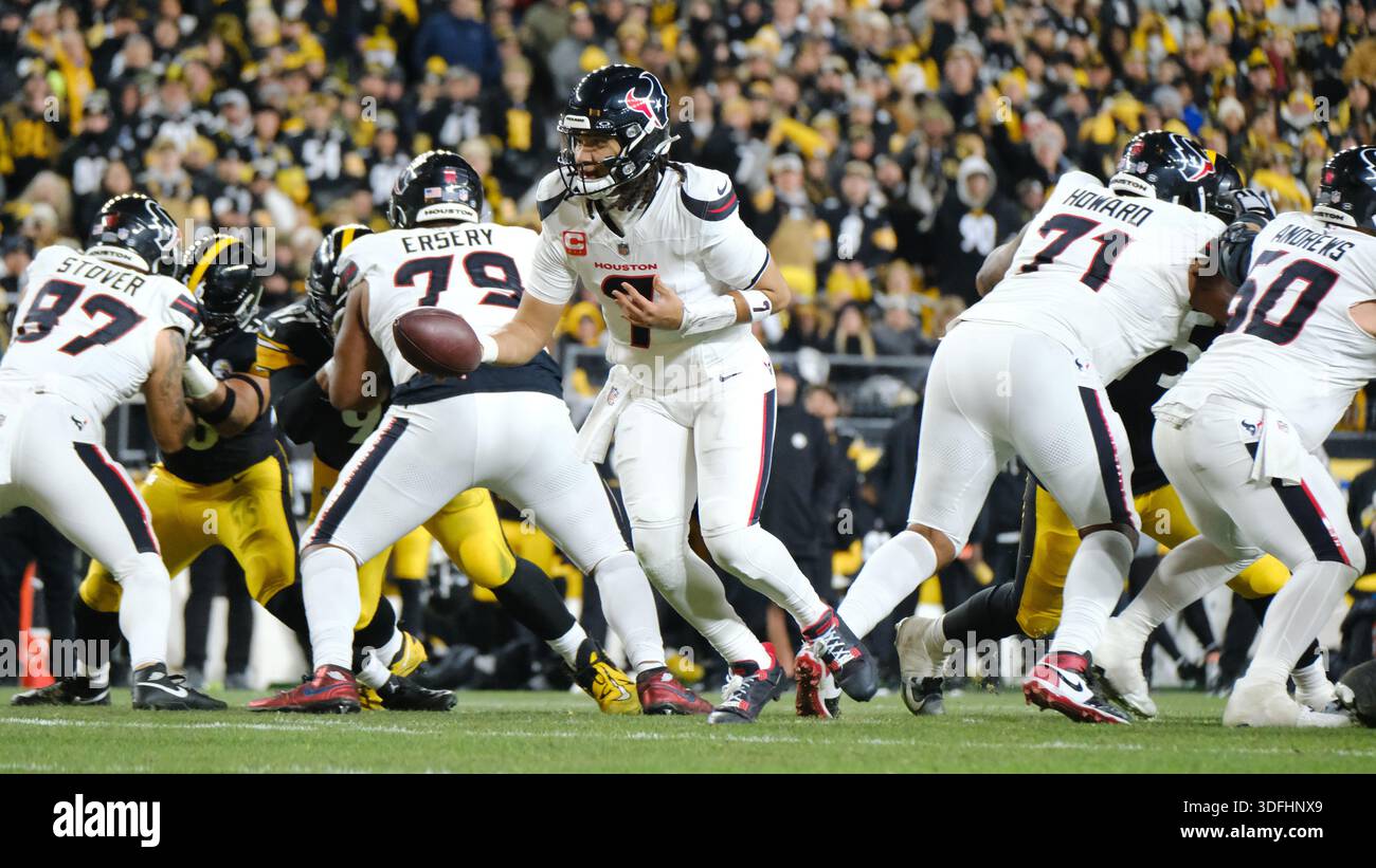 Jan 12, 2025: C.J. Stroud #7 during the Pittsburgh Steelers vs Houston ...