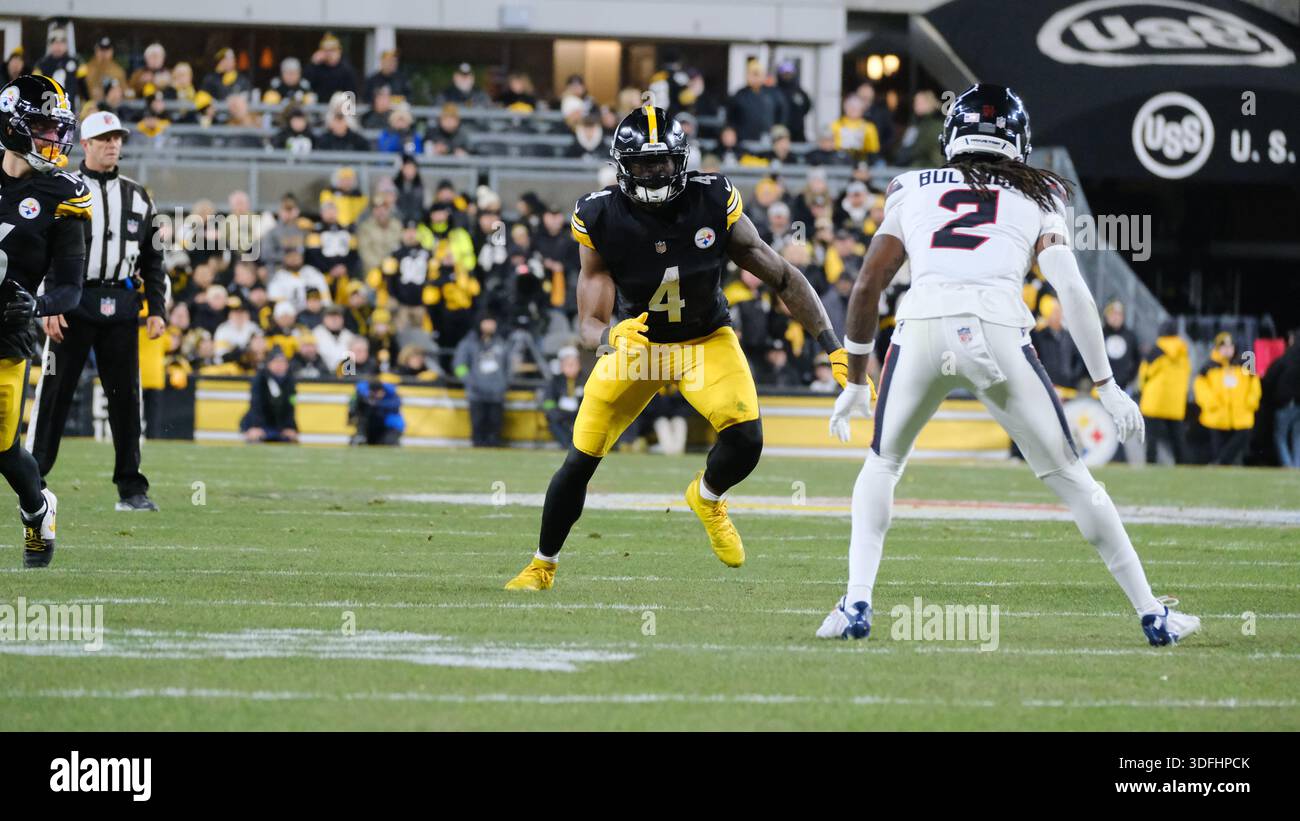 Jan 12, 2025: DK Metcalf #4 during the Pittsburgh Steelers vs Houston ...
